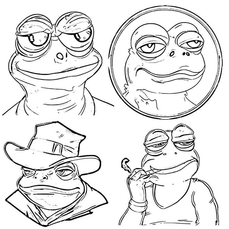 Pepe Frog SVG Vector Graphic Art Clipart Frog Printable - Etsy