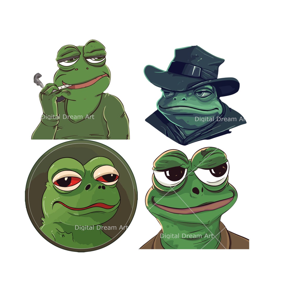 Pepe Frog SVG Vector Graphic Art Clipart Frog Printable - Etsy