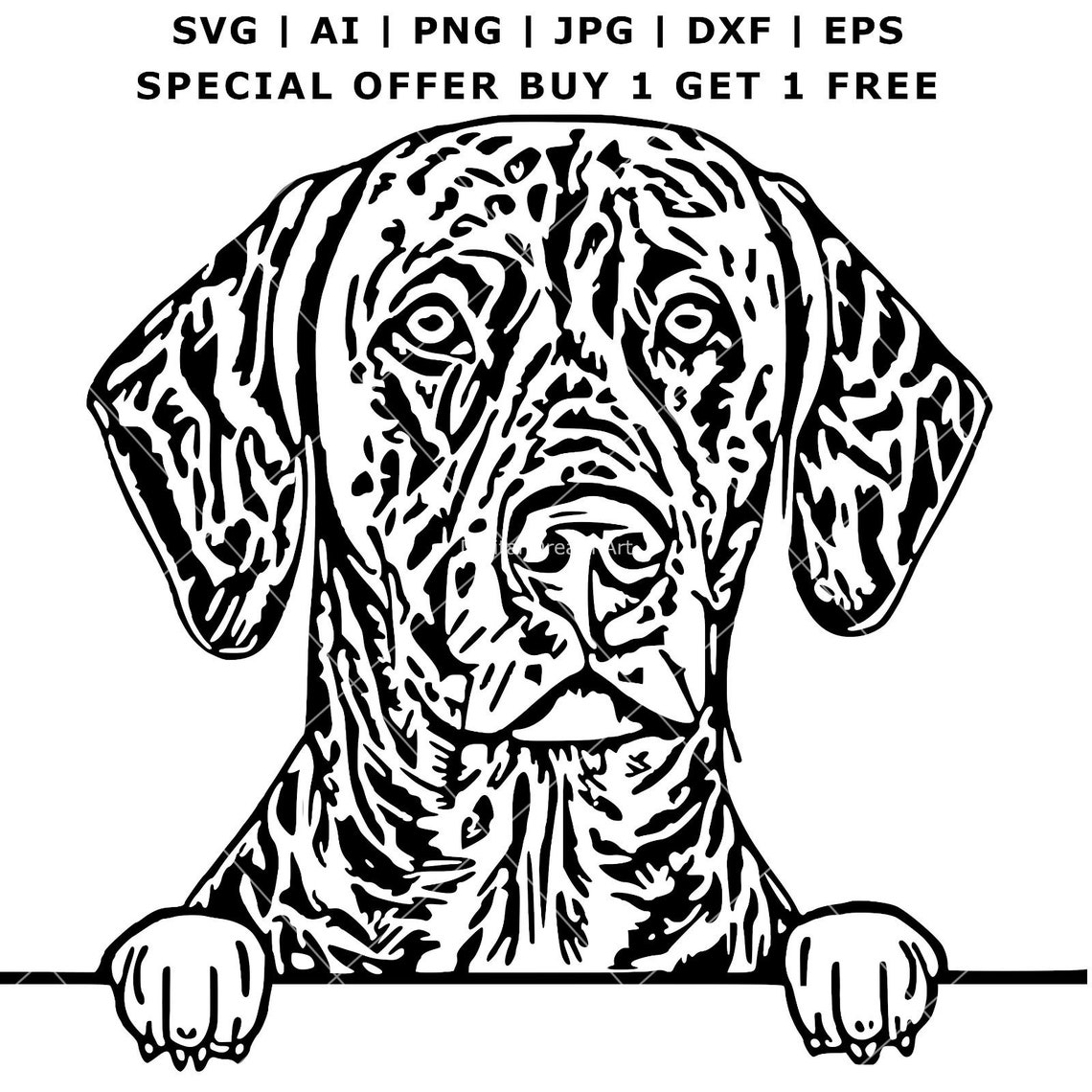 German Shorthaired Pointer SVG, DXF, PNG, Clipart, Tattoo - Vector ...