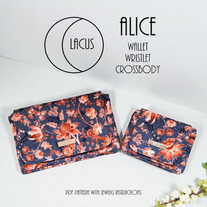 Alice Wallet / Wristlet / Crossbody Bag - PDF Digital Sewing Pattern ...