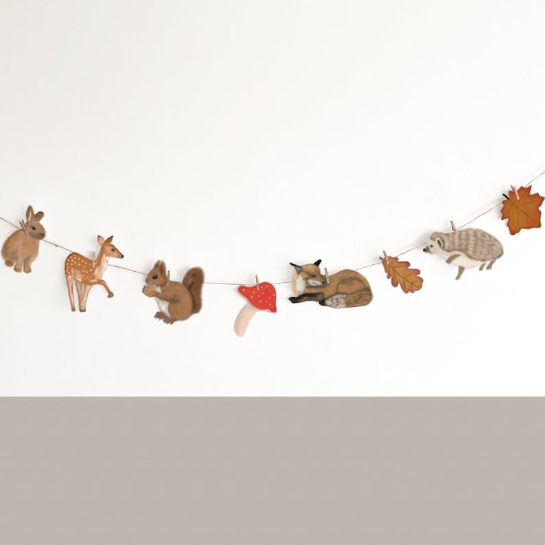 Forest Animal Garland, Forest Animal Decoration, Children's Room ...