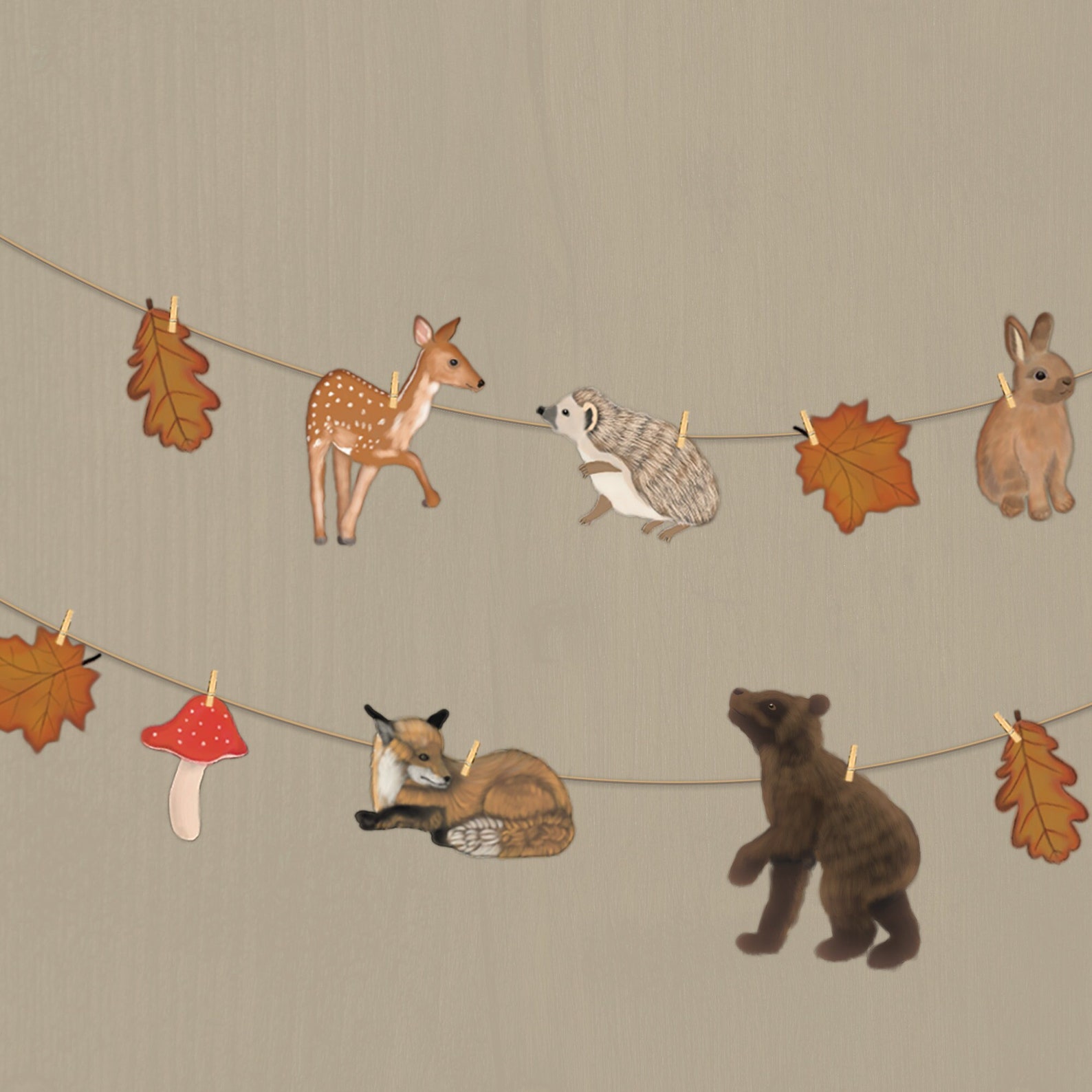 Woodland Animals Garland - Woodland Banner - Woodland Decorations ...