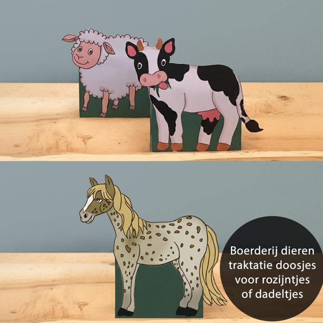 Raisin Treat Boxes – Farm Animals – Cow and Sheep – Farm Treat – Farm ...