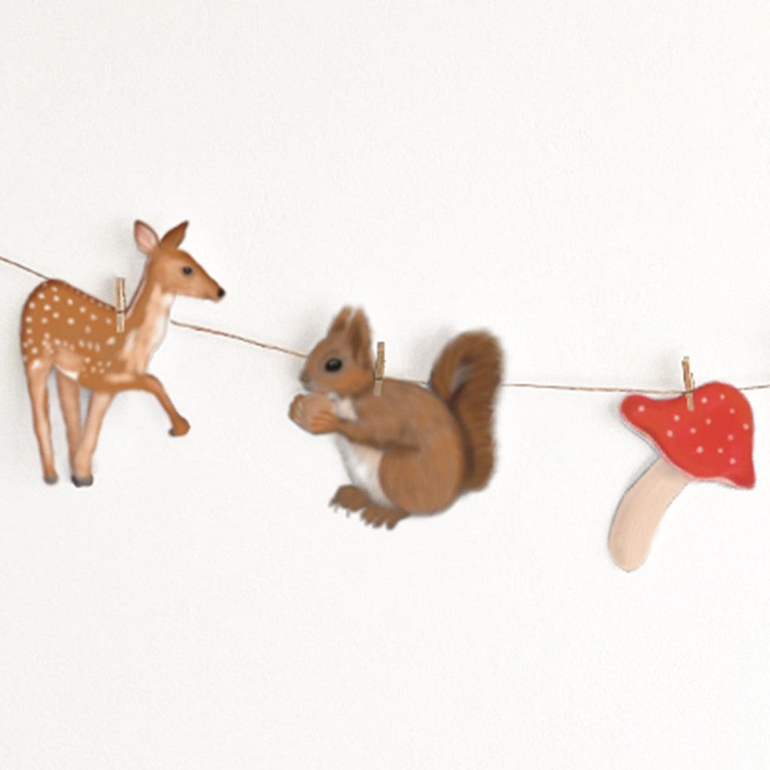 Forest Animal Garland, Forest Animal Decoration, Children's Room ...