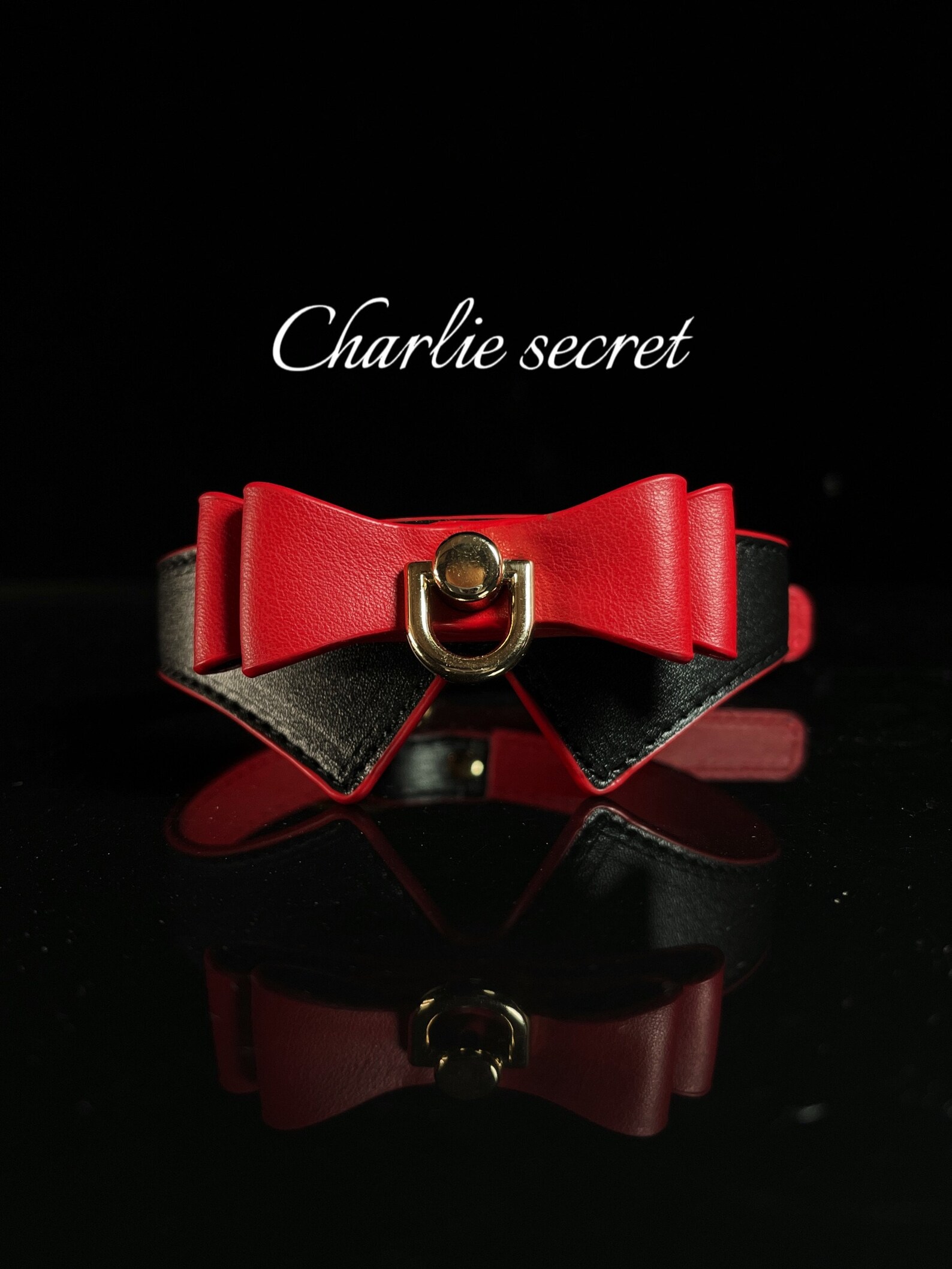 Deluxe Red Bow Collar Deep Red Sexy Leather Sensory - Etsy
