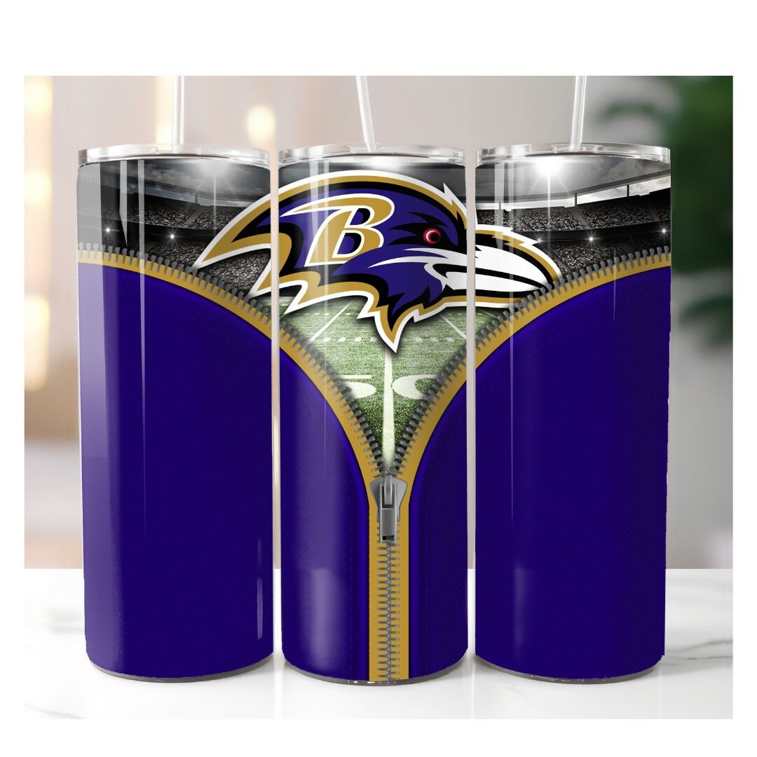 Ravens 20 Oz Skinny Tumbler, NFL, Football, Sports - Etsy