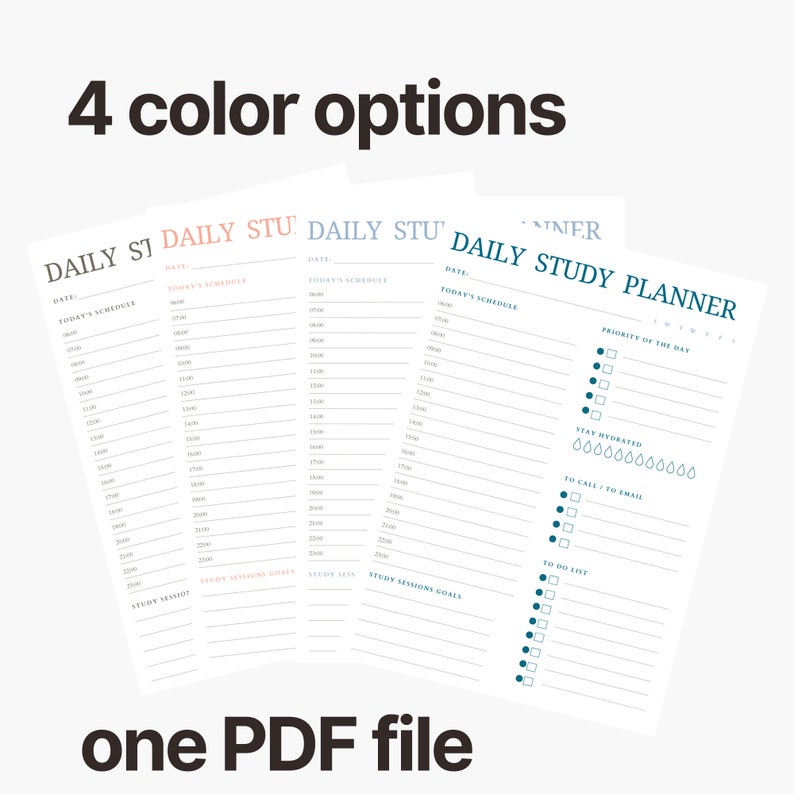 Digital Study Planner I Goodnotes Daily Planner I iPad Study Planner I ...