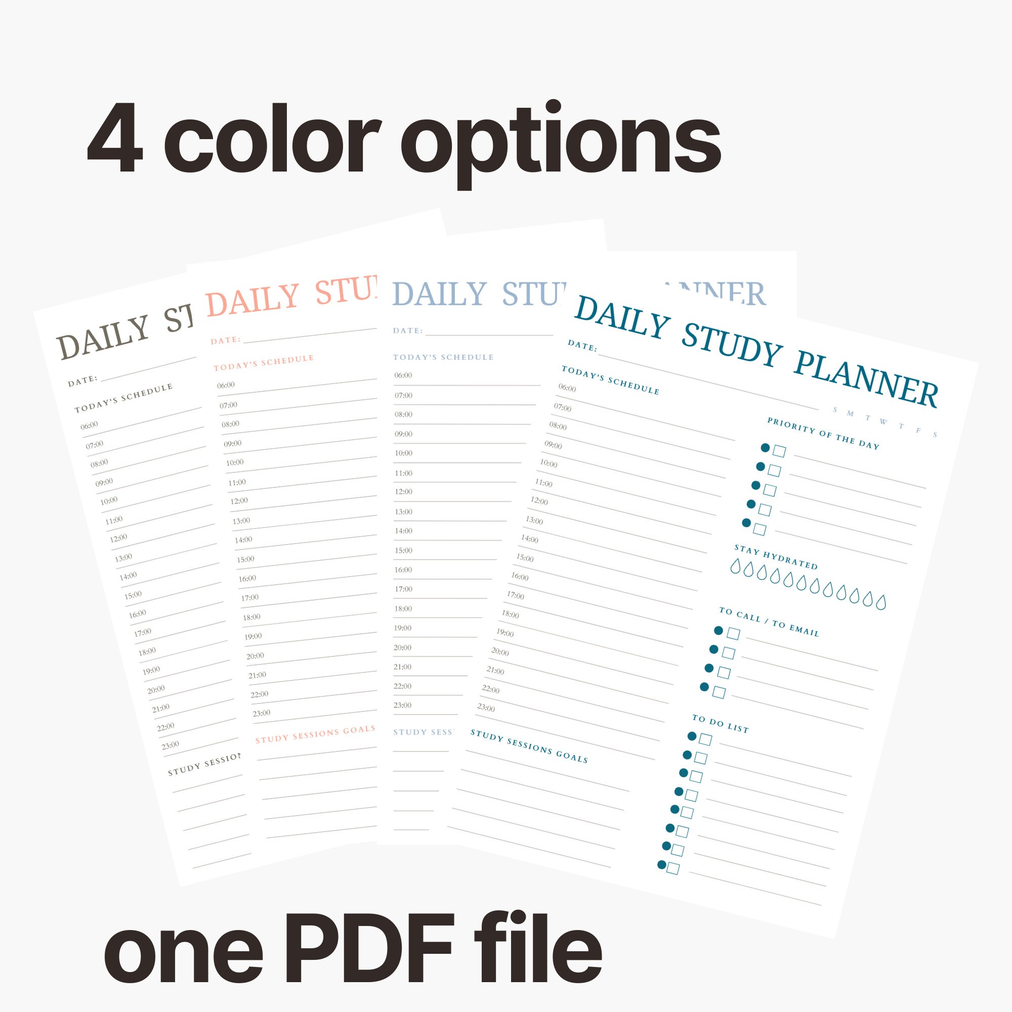 Digital Study Planner I Goodnotes Daily Planner I iPad Study Planner I ...