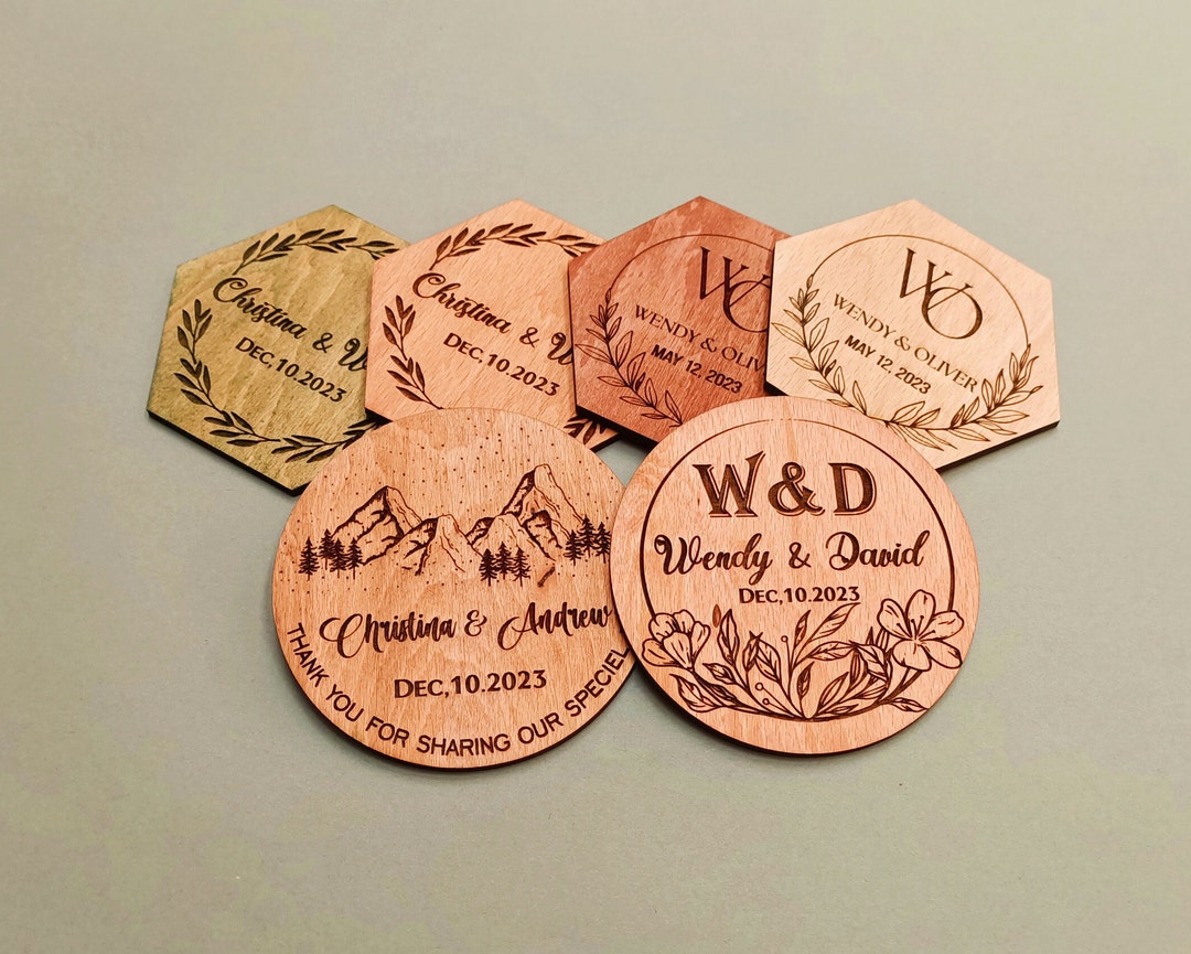 Personalised Wedding Gift Wooden Tableware Engraved Wedding Favor ...