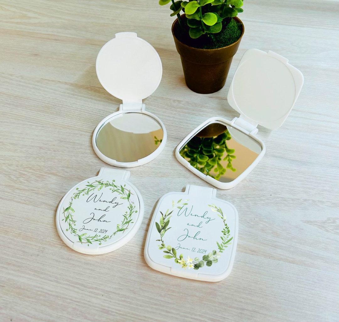 Personalized Compact Mirror: Bridal Party Gift, Custom Pocket Mirror - Etsy