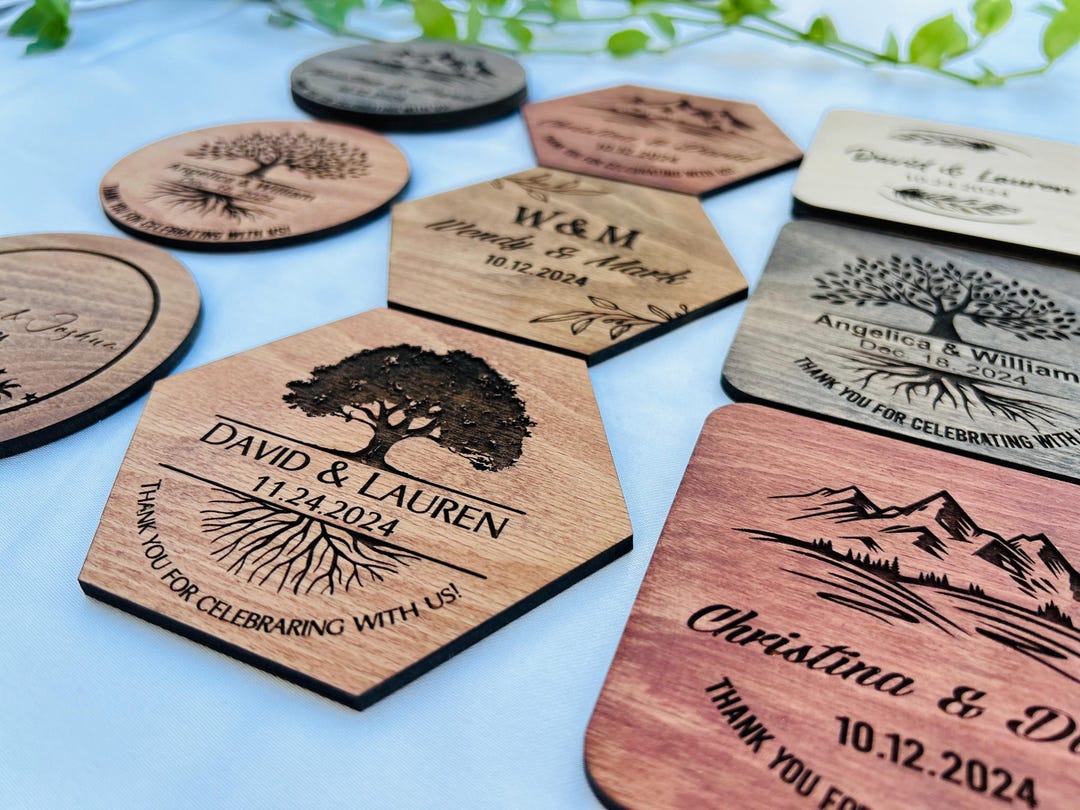 Custom Wooden Coasters With Logo, Corporate Gifts With Logo, Bulk ...