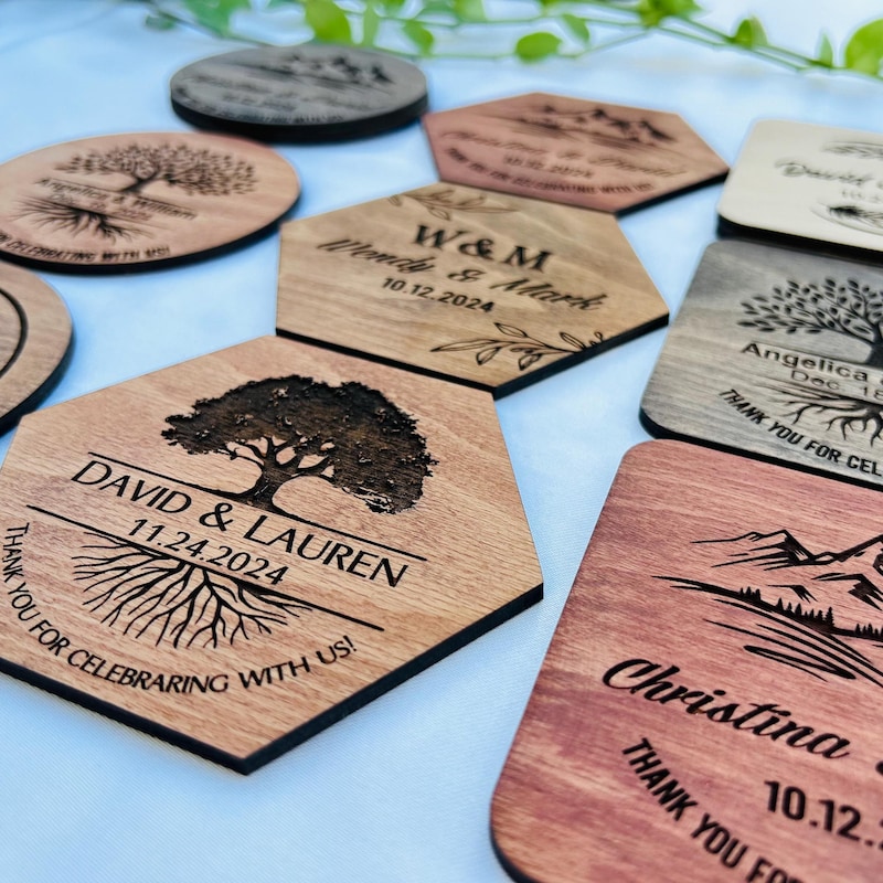 Custom Wood Coasters - Etsy
