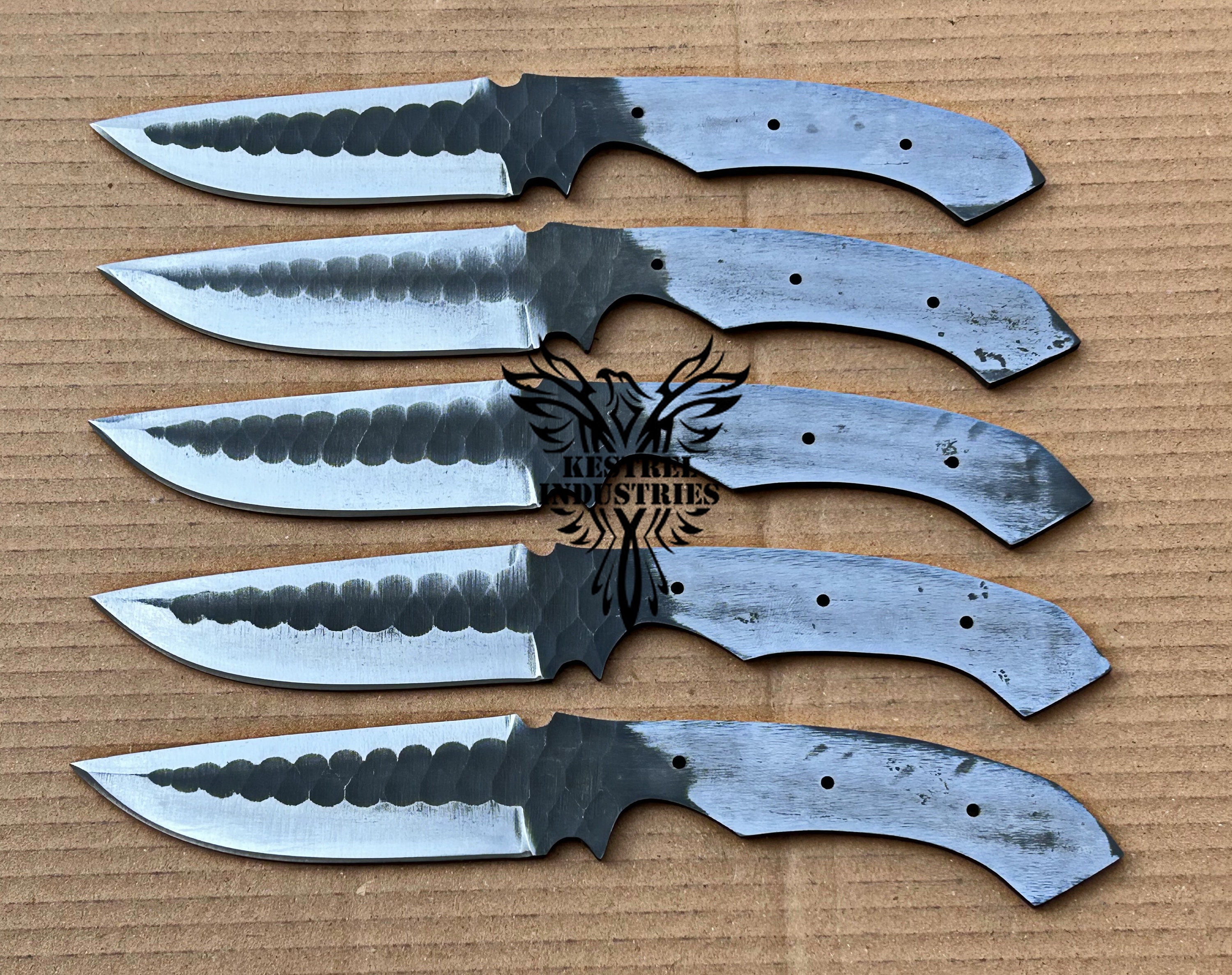 Lot of 5 Carbon Steel Blank Blade Knife for Knife Making Supplies ...