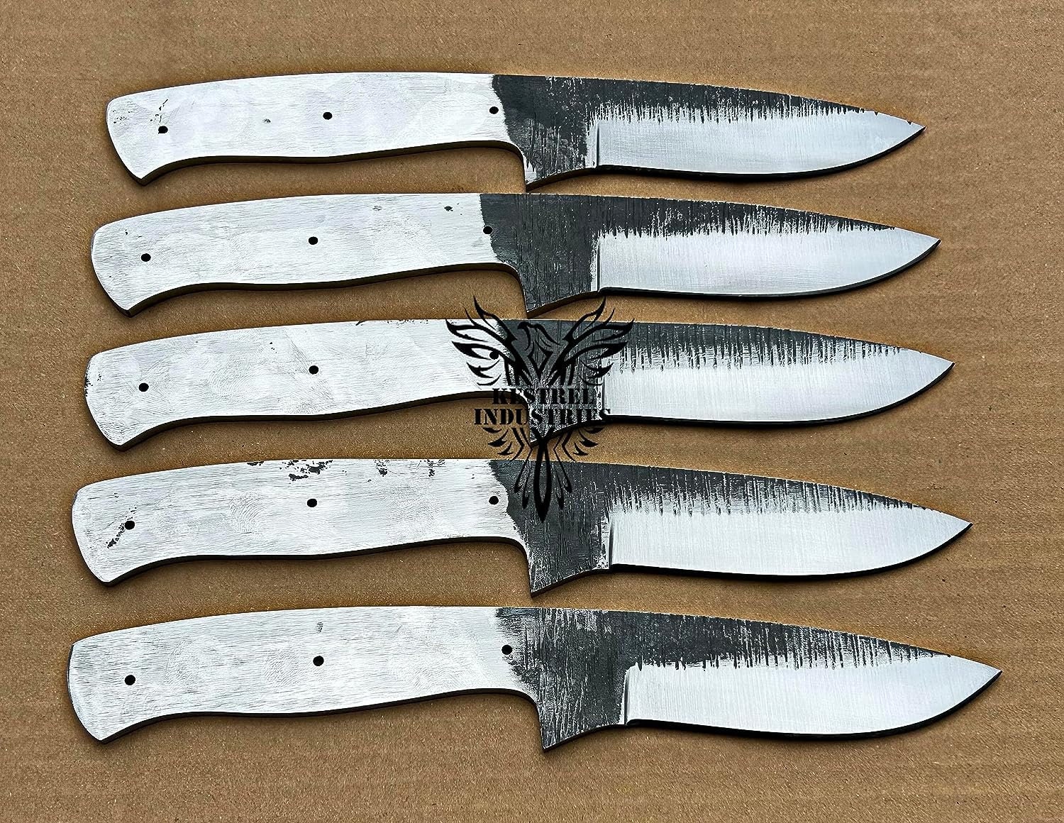 Lot of 5 Carbon Steel Blank Blade Knife for Knife Making Supplies ...