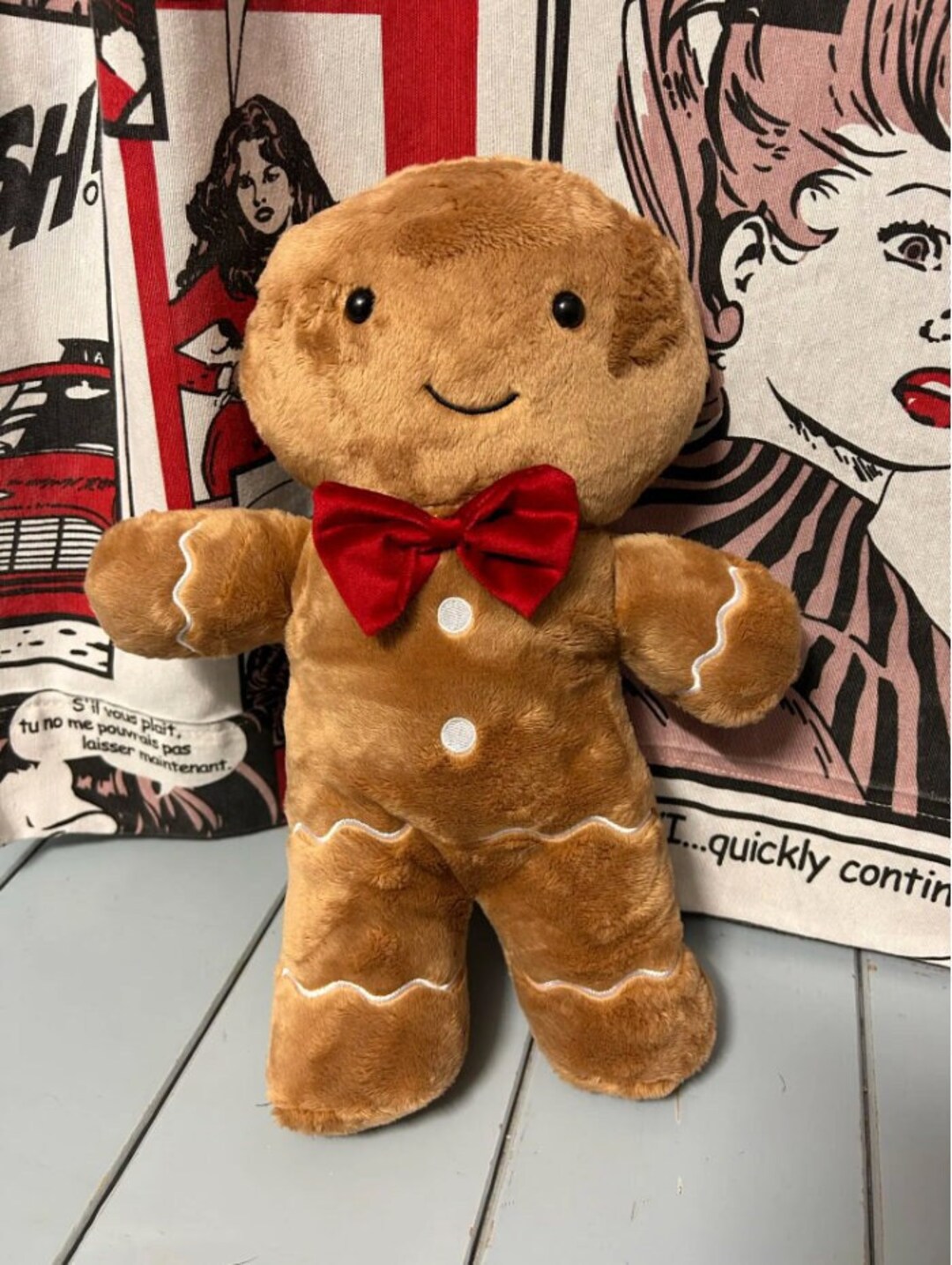 Christmas Cute Ginger Bread Plushie Plush Pillow Stuffed - Etsy