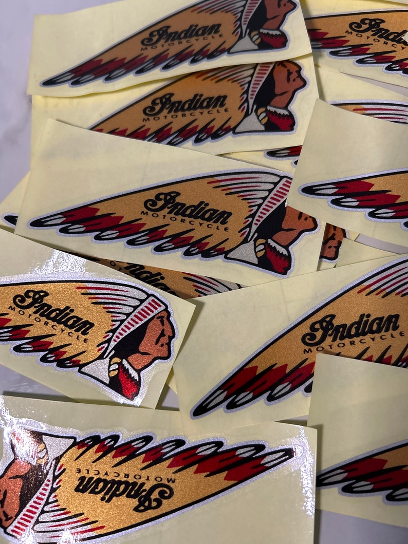 Indian Motorcycle Sticker Logo Vinyl Vintage Style Decal for Bike - Etsy