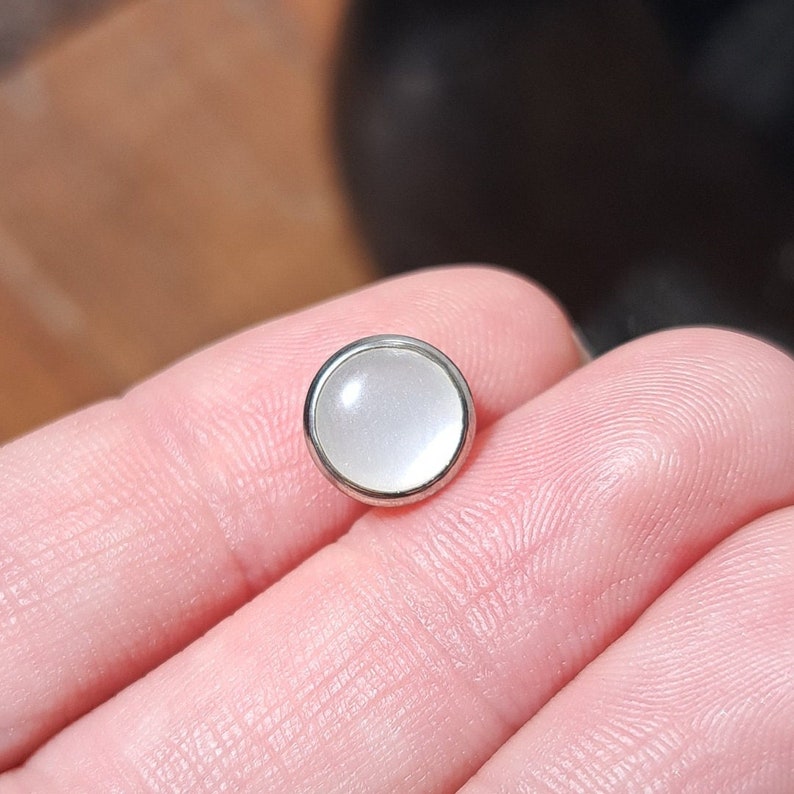 Set of 12 Small Mini White Pearl Prong Snap Buttons 8.5 Mm 5/16" Size ...