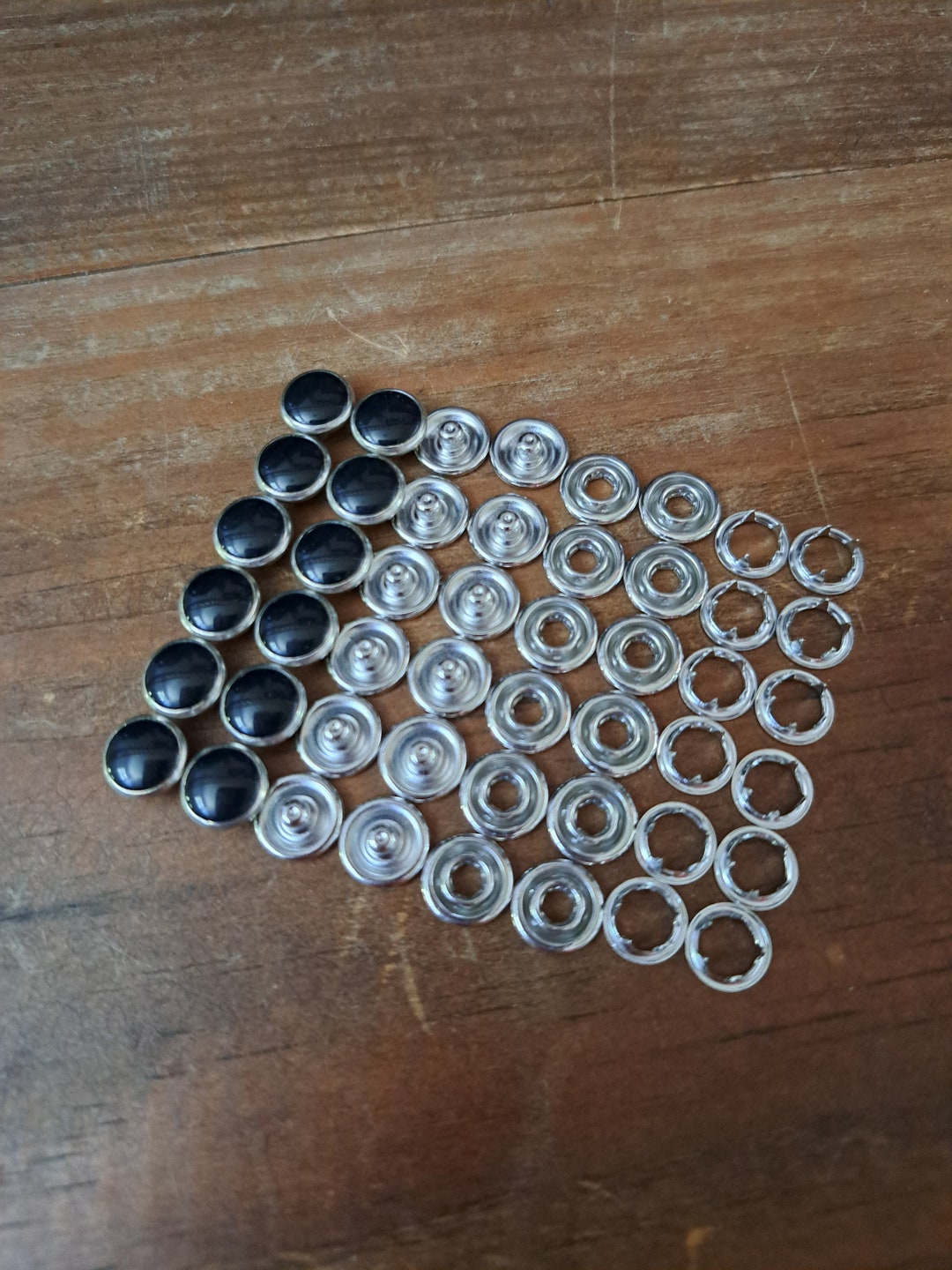 Set of 12 Small Mini Black Pearl Prong Snap Buttons 8.5 Mm 5/16" Size ...