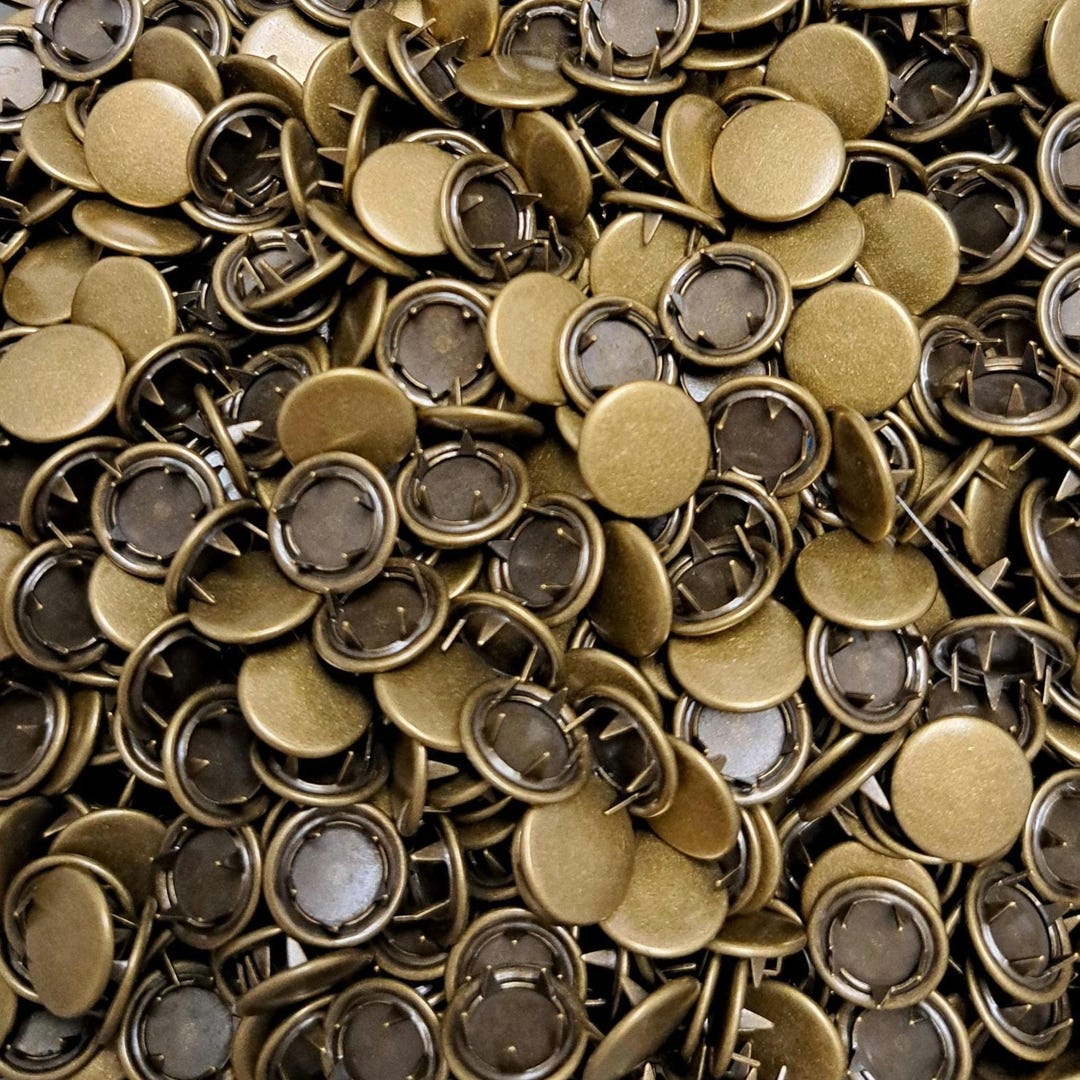 Wholesale Bulk Antique Brass Metal Cap Prong Snap Buttons, 11.5 Mm 7/16 ...