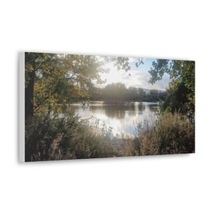 Colorado Lake Sunset Canvas - Etsy
