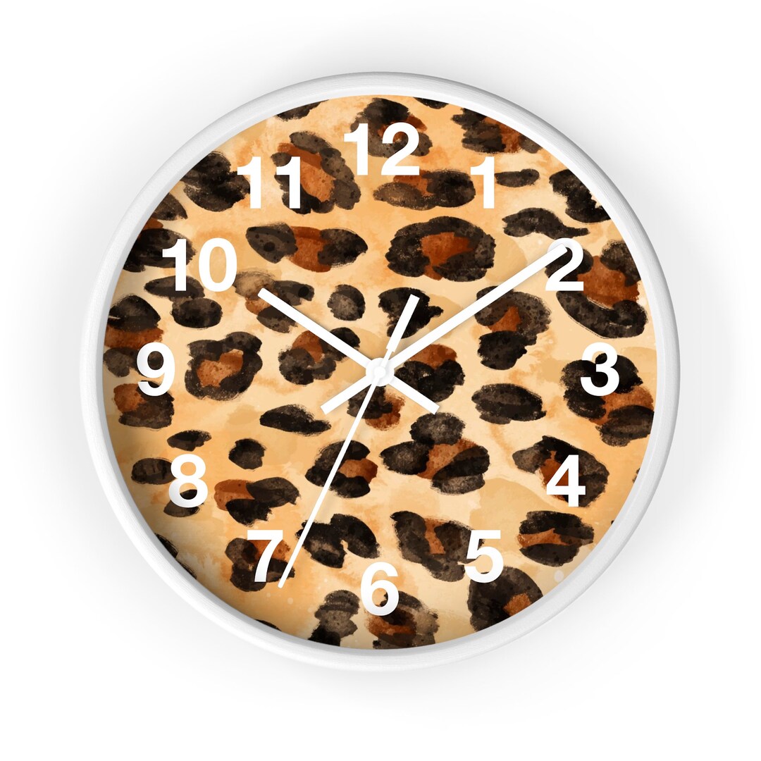 Leopard Print Wall Clock - Silent Clock - Etsy