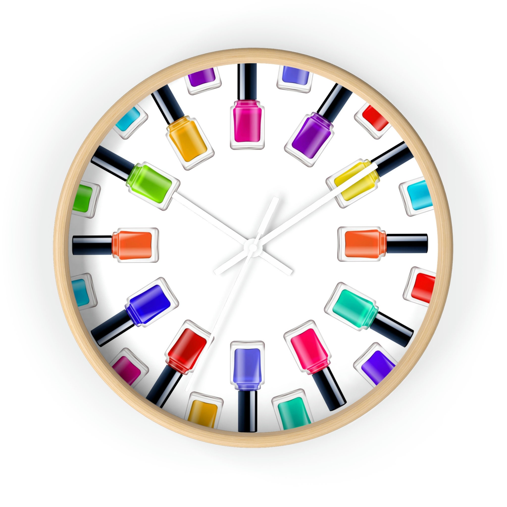 Nail Salon Wall Clock Nail Polish Wall Clock for Beauty Salon Manicure ...