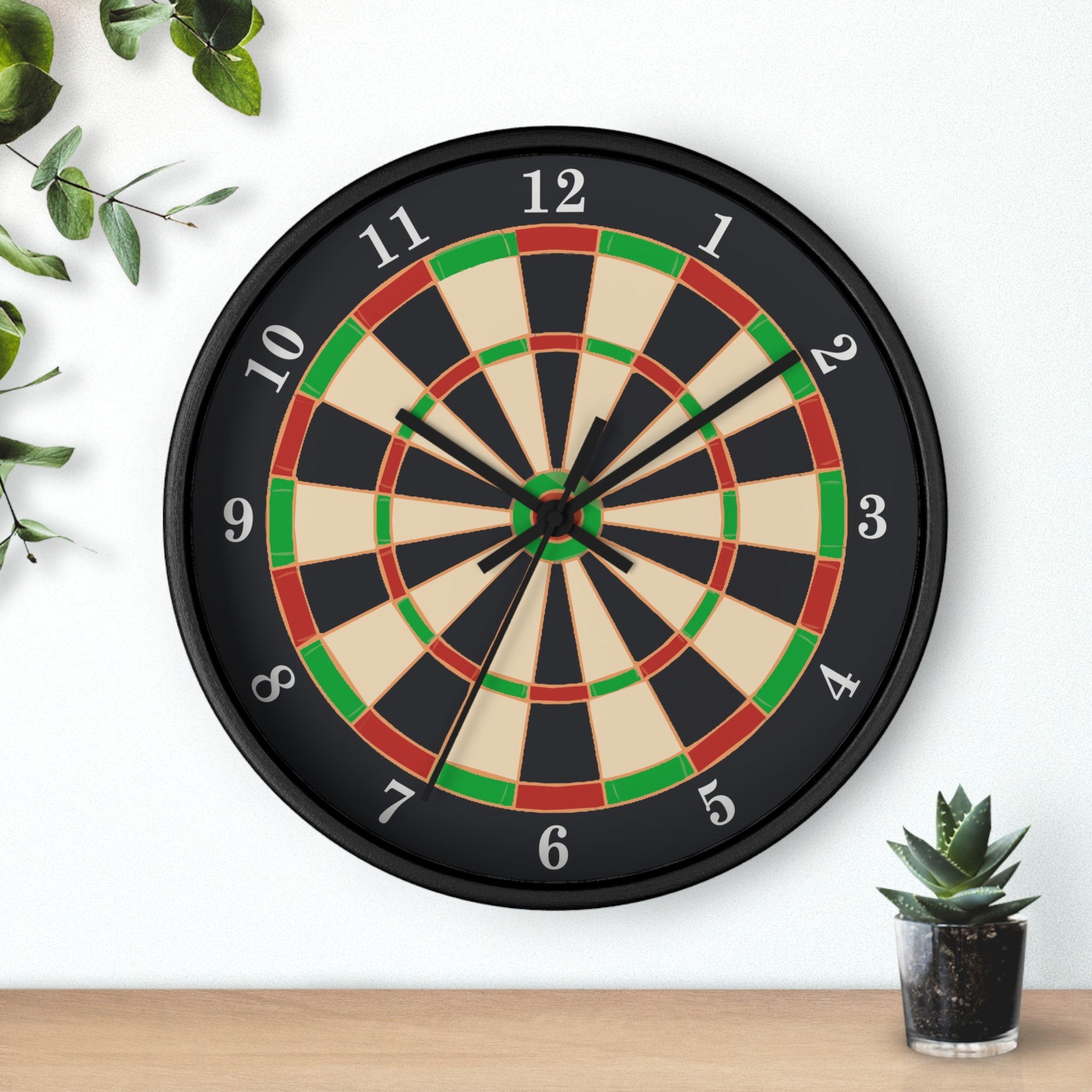 Dart Board Wall Clock Dartboard Wall Clock for Games Room Wall Clock ...