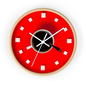 Coffee Wall Clock Coffee Cup Sugar Cube Barista Wall Clock for Kitchen ...