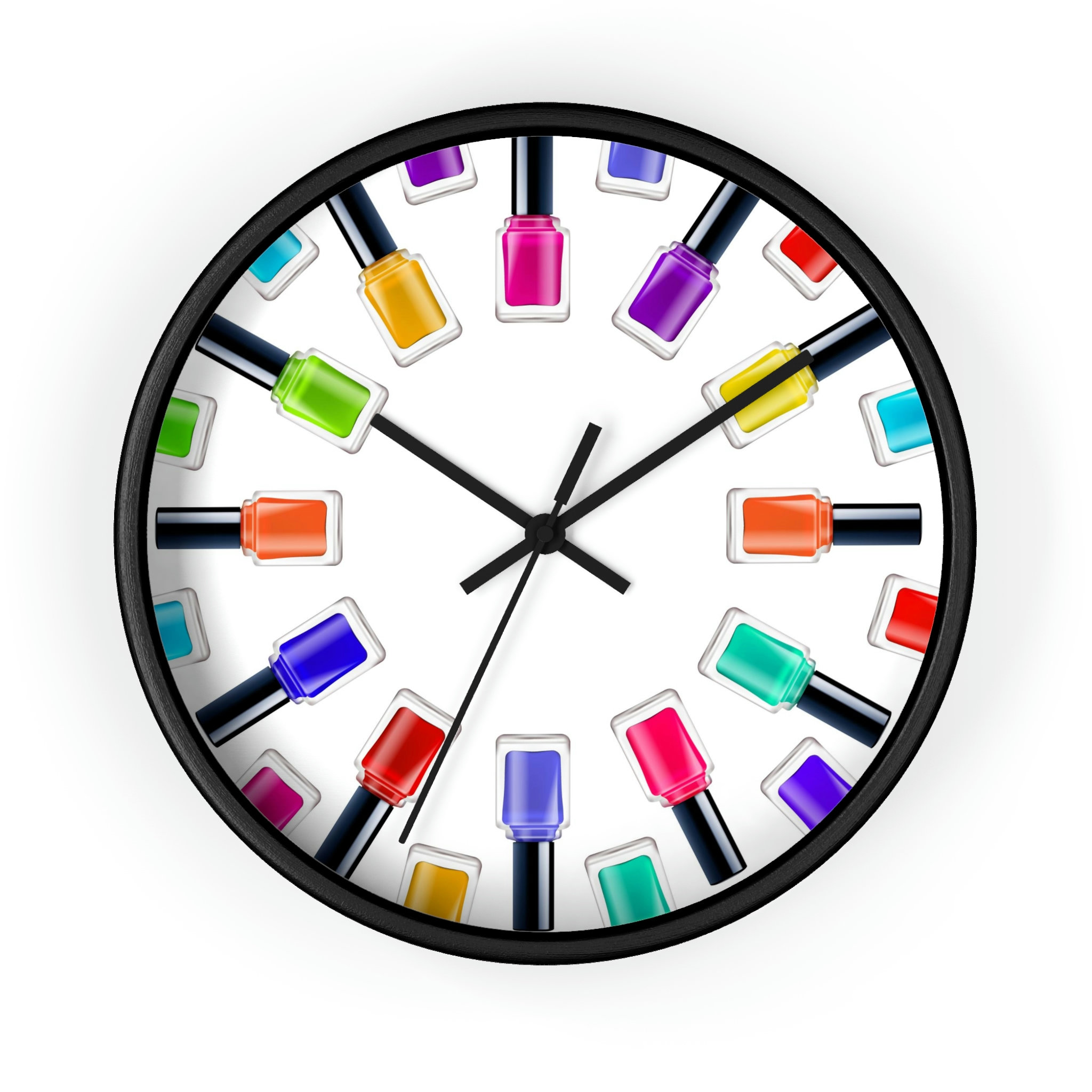 Nail Salon Wall Clock Nail Polish Wall Clock for Beauty Salon Manicure ...