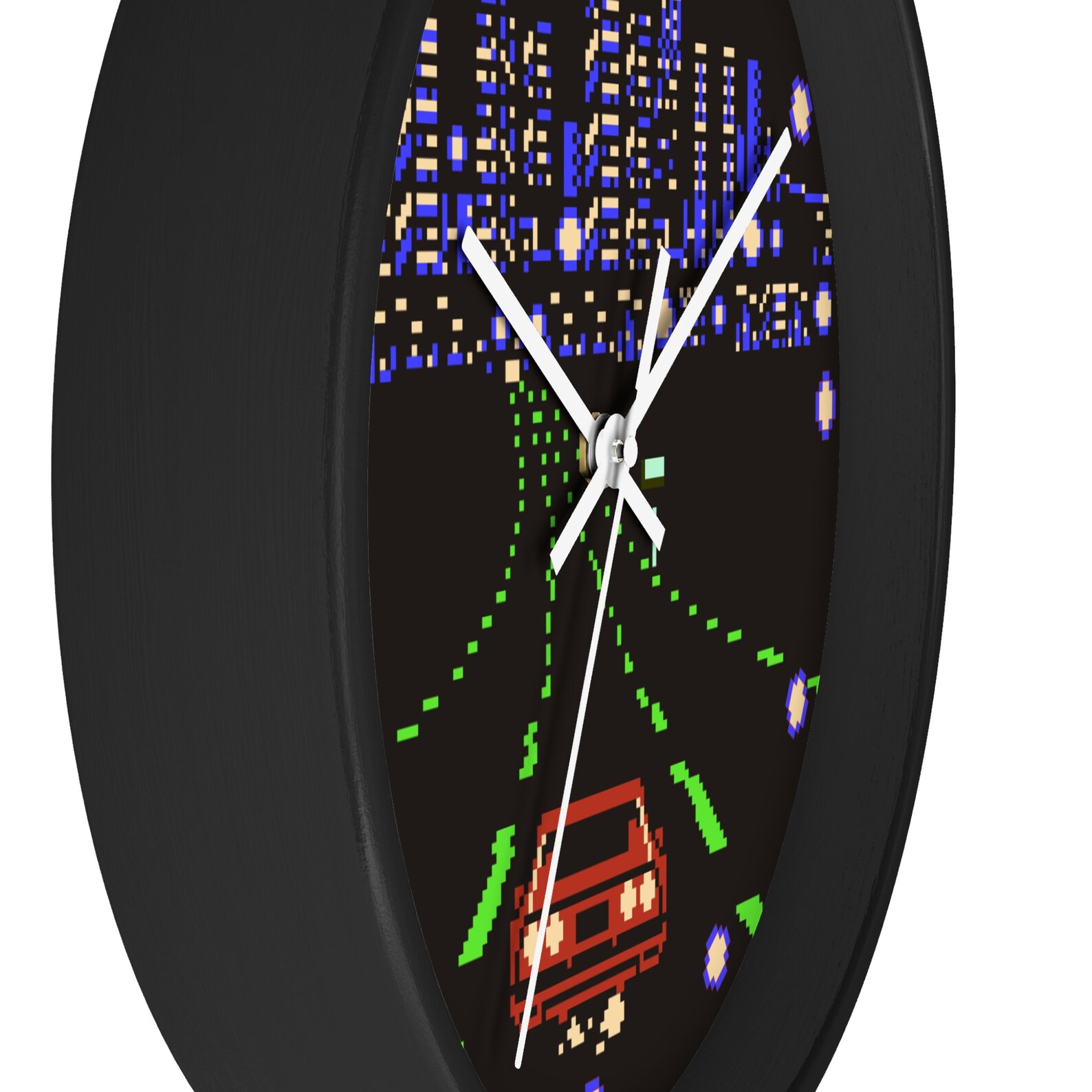 Retro Wall Clock Race Car Wall Clock Pixel Wall Clock Wall Clock Rad ...