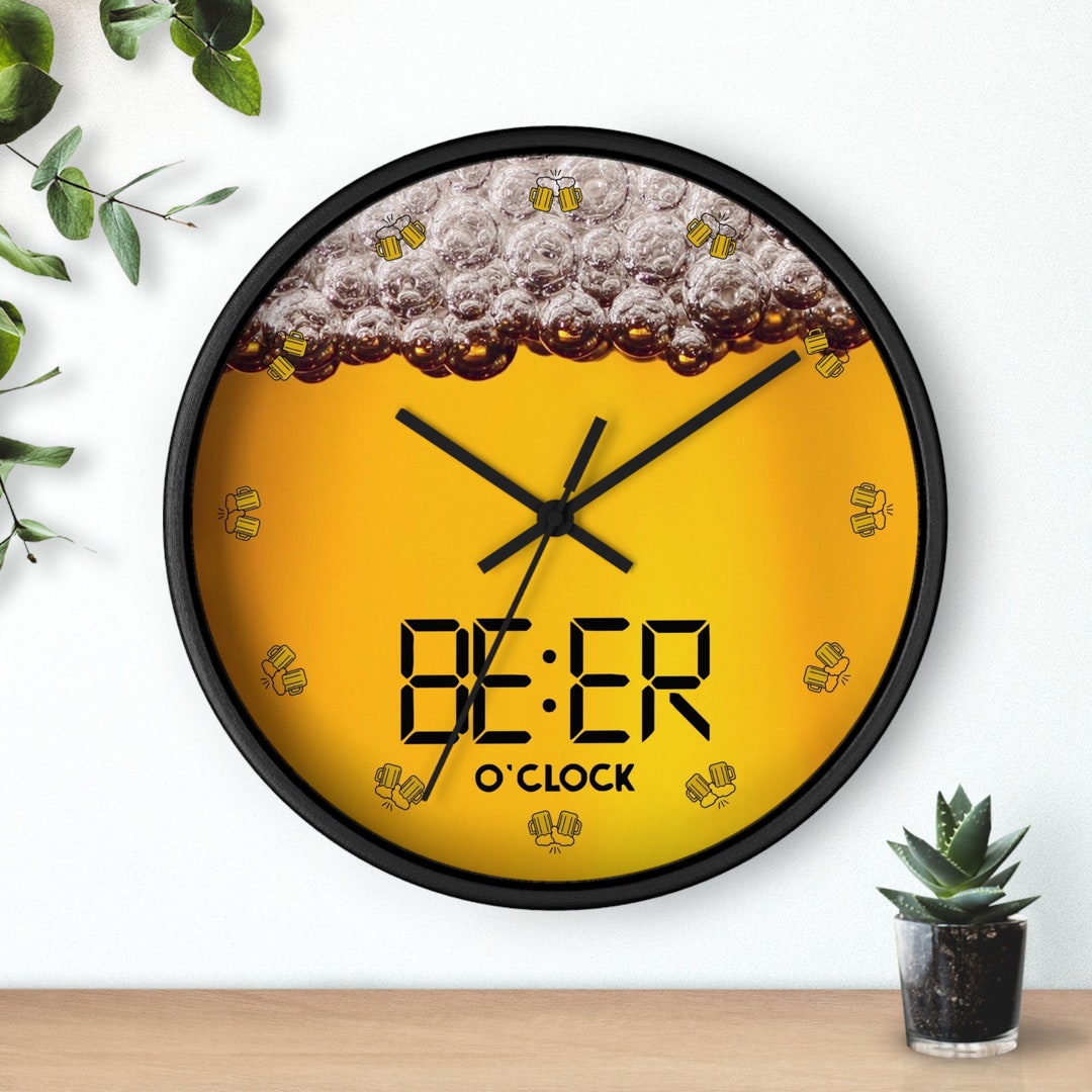 Beer Wall Clock - Beer O'clock Wall Clock - Etsy