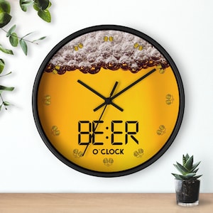 Beer Wall Clock - Beer O'clock Wall Clock - Etsy