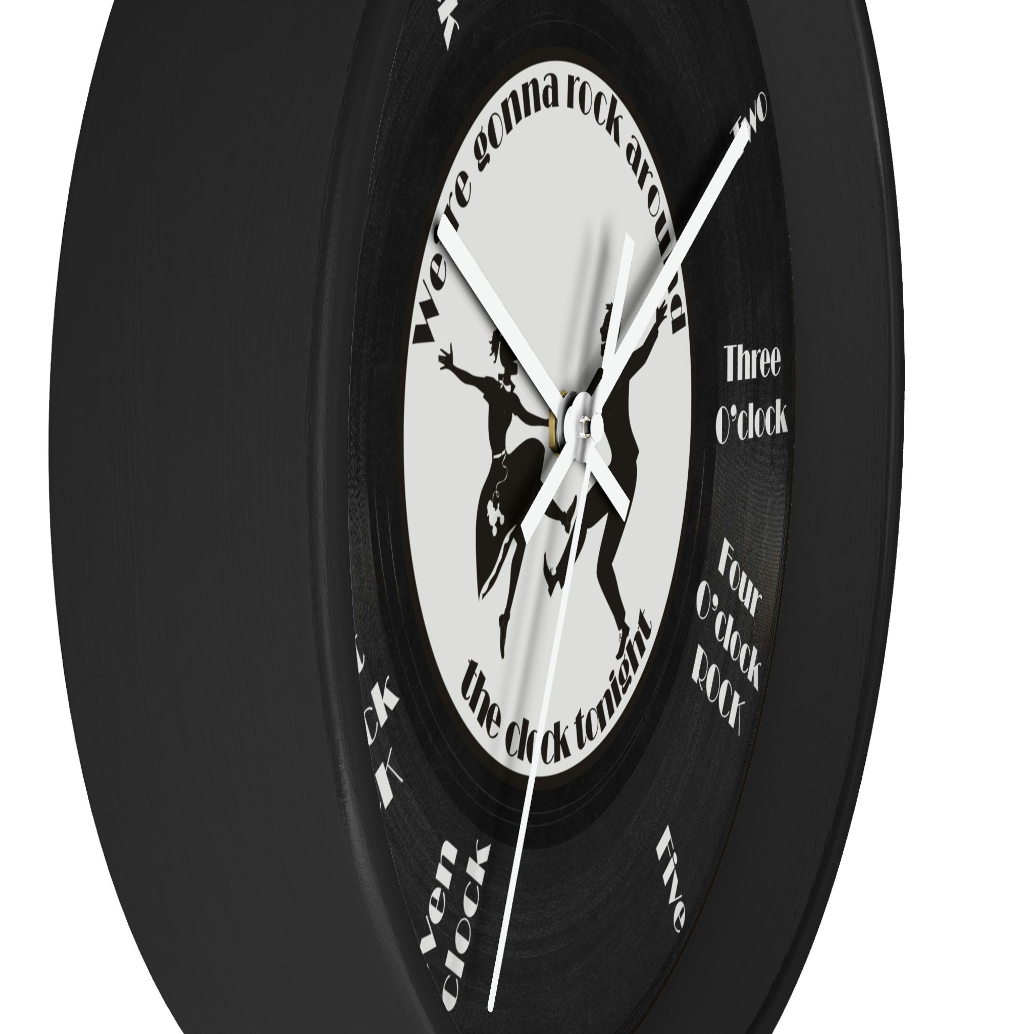 1950's Rock Around the Clock Wall Clock 50's Style Rock Wall Clock Bill ...