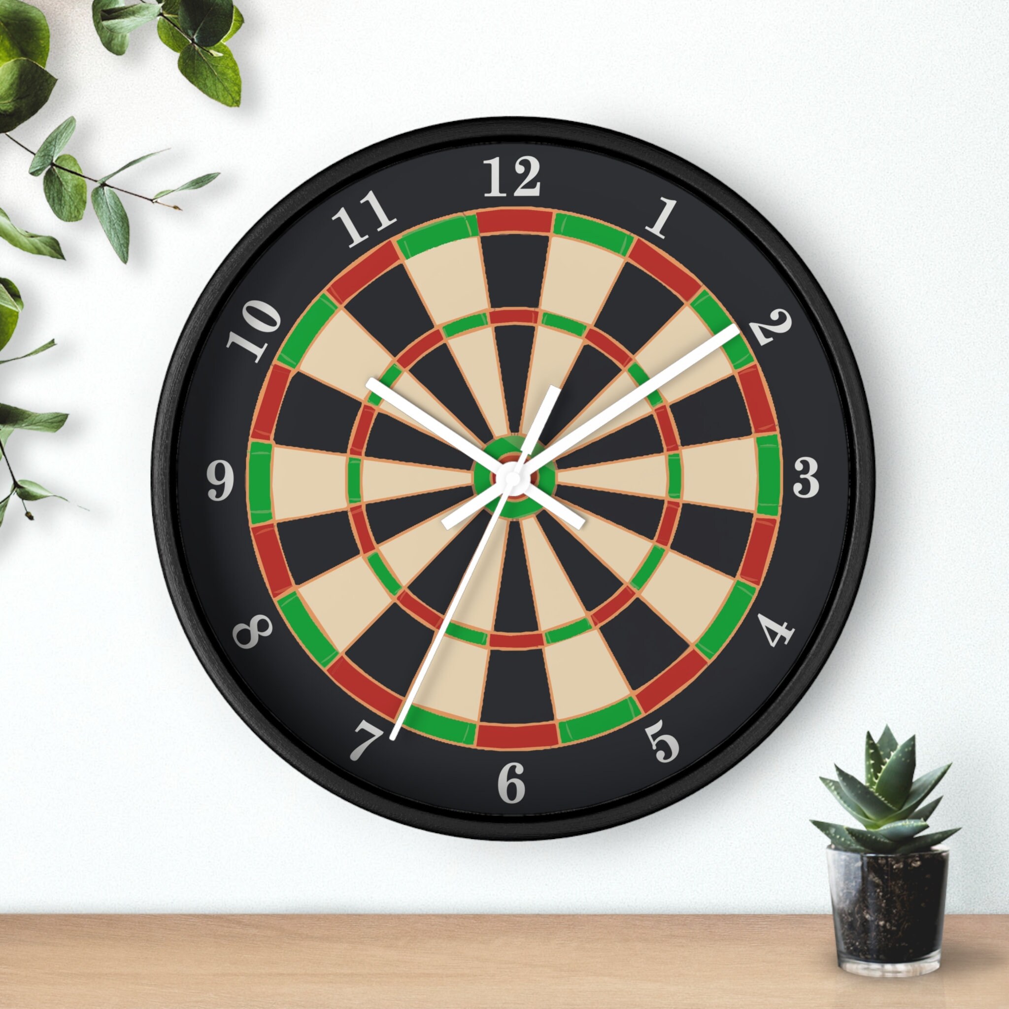 Dart Board Wall Clock Dartboard Wall Clock for Games Room Wall Clock ...
