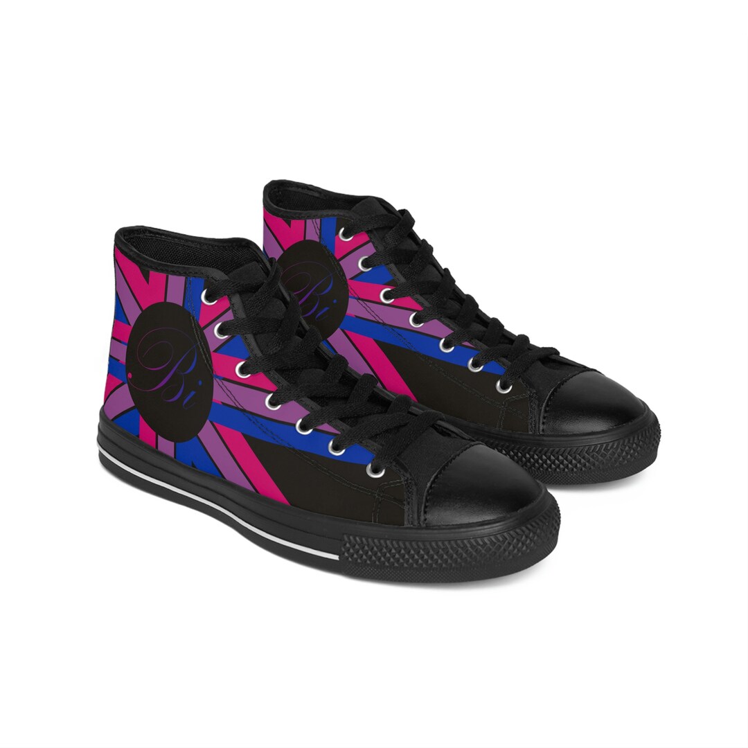 Bisexual Classic Sneakers Bi Canvas Hi Tops Lgbtq Pride Shoes Bi Pride ...
