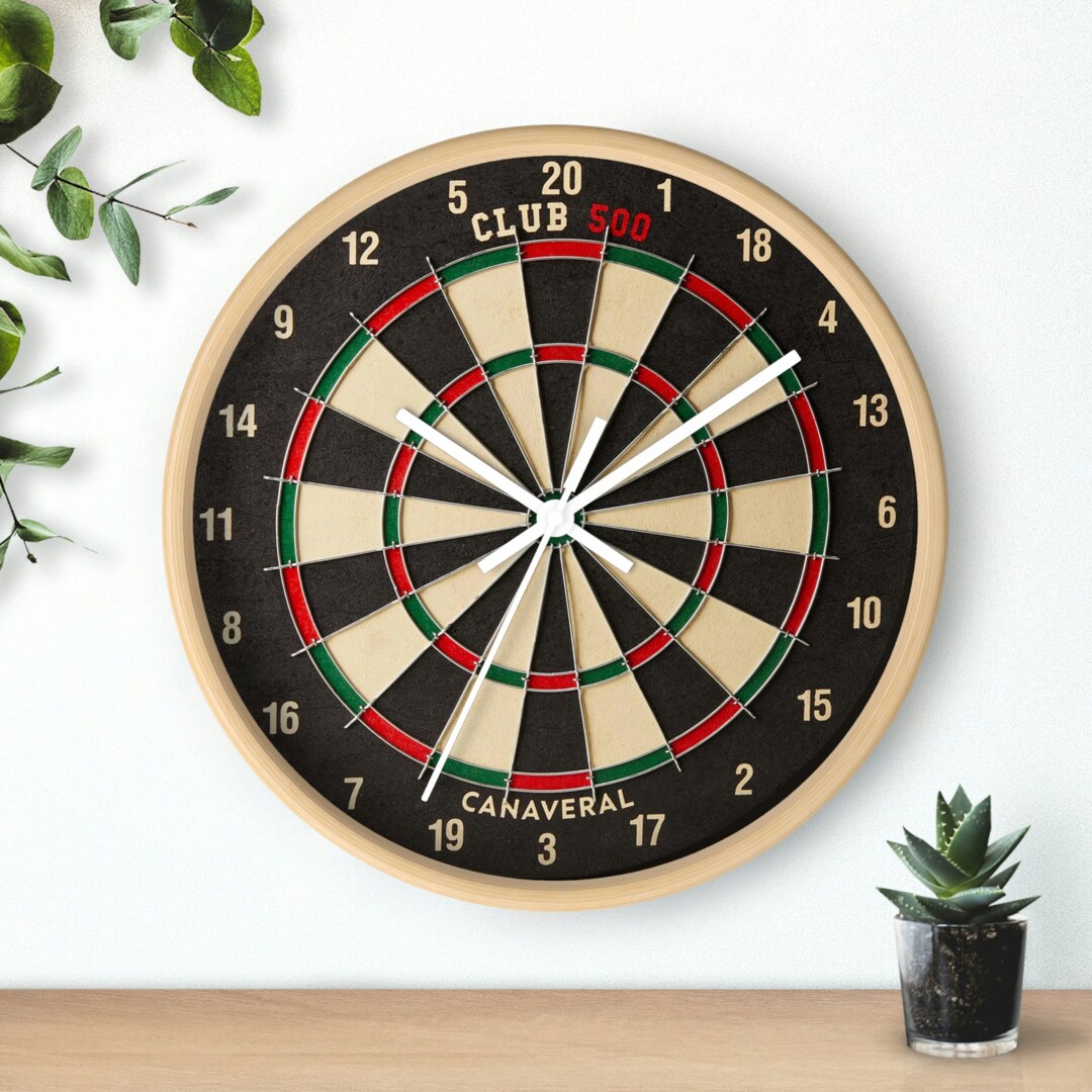 Dart Board Wall Clock Dartboard Wall Clock for Games Room Wall - Etsy
