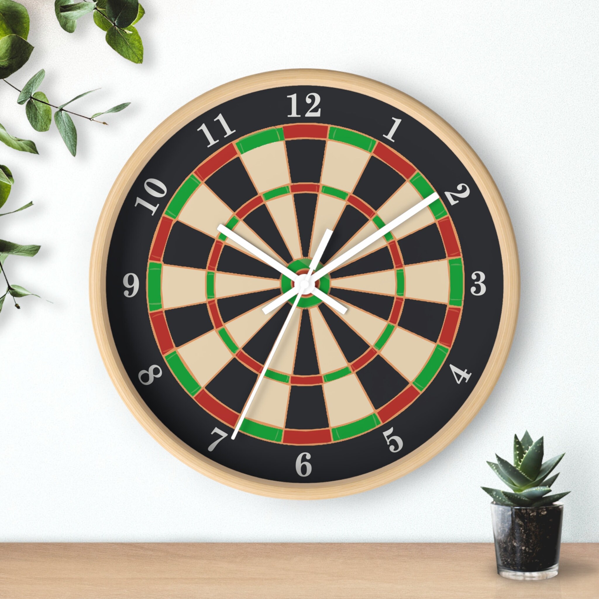 Dart Board Wall Clock Dartboard Wall Clock for Games Room Wall Clock ...