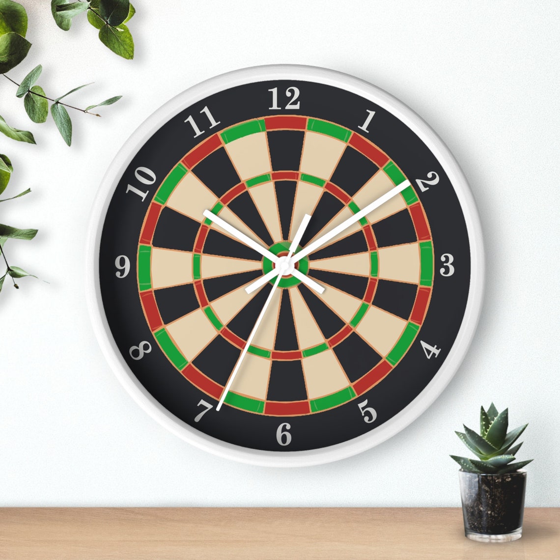 Dart Board Wall Clock Dartboard Wall Clock for Games Room Wall Clock ...