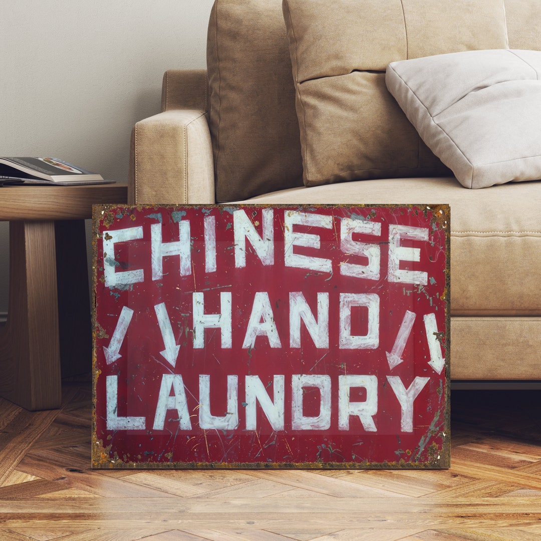 Chinese Hand Laundry Vintage Advertising Sign - Etsy
