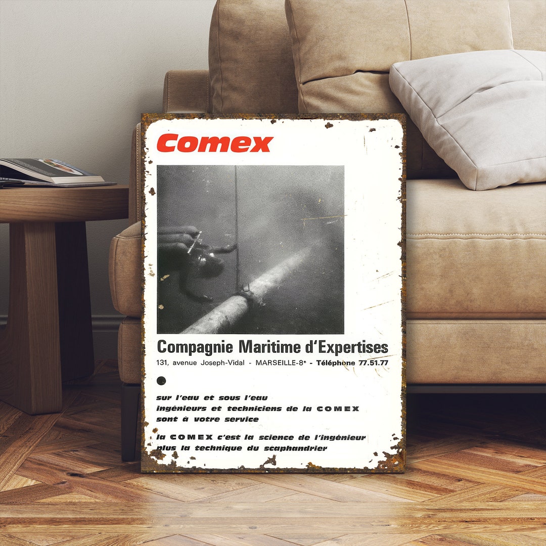 Rare Vintage Style Comex Deep Sea Diving Sign US Navy Mark V Deep ...