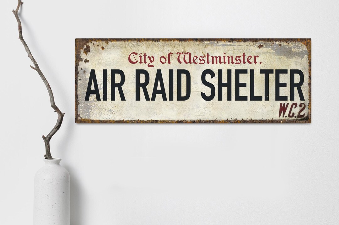 WW2 English Air Raid Shelter Sign - Etsy