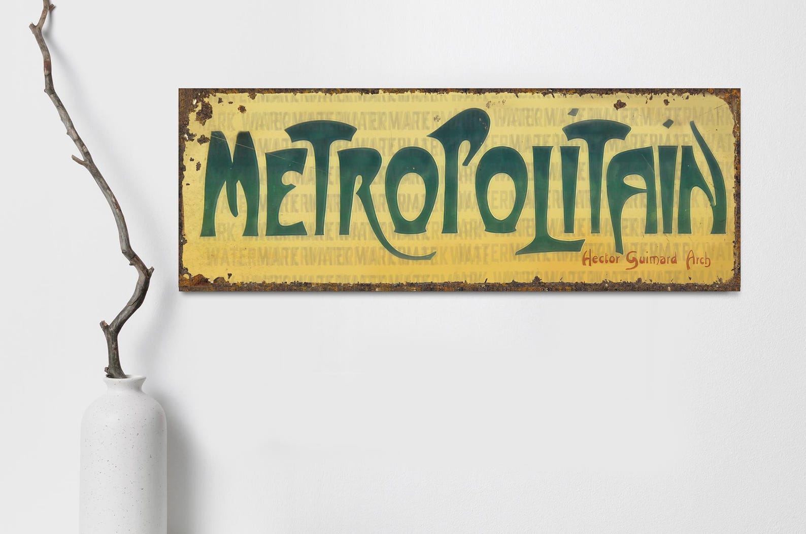 French Paris Metro Metropolitan Sign - Etsy