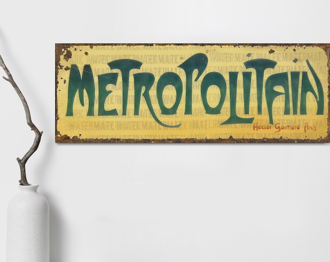 Paris Metro Sign Art Print by Embarcadero Prints | Metropolitain Wall ...