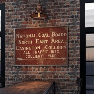 Vintage Style British Coal NCB Mining Colliery Industrial Decor Sign - Etsy