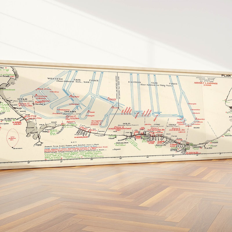 World War 2 Map Dday - Etsy UK