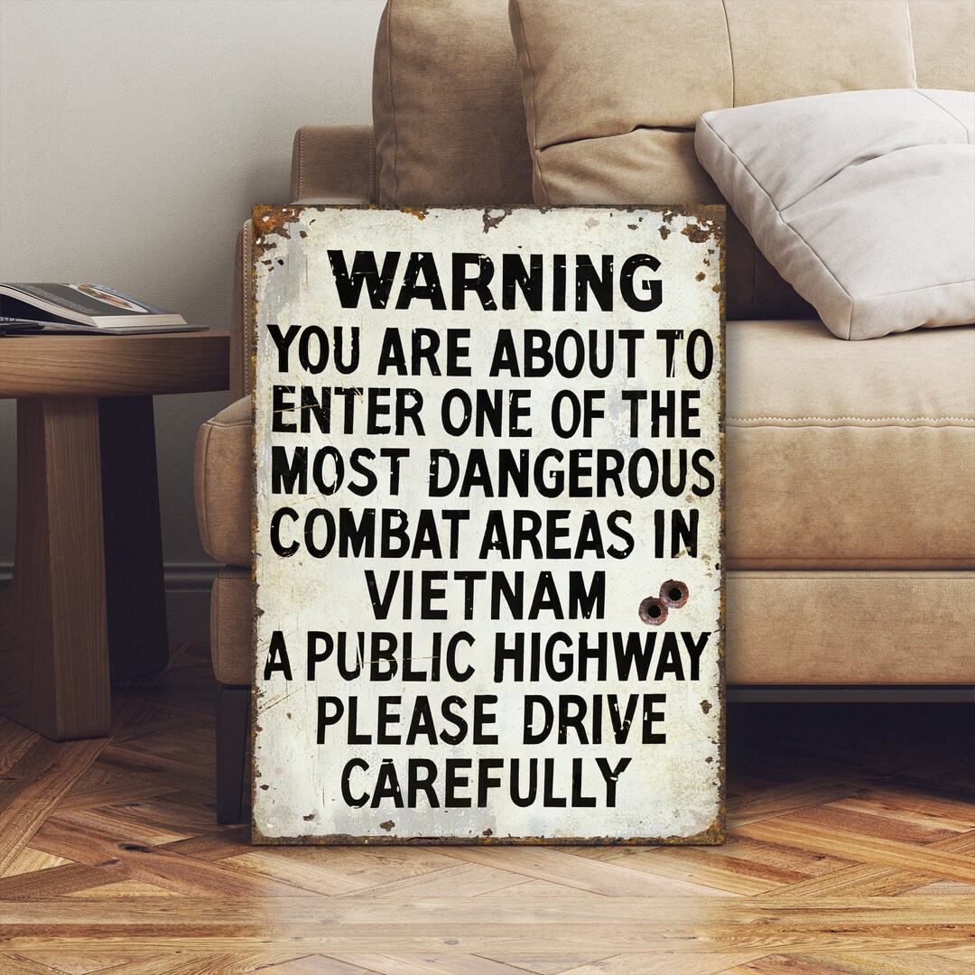 Vietnam War Highway Vintage US Army Sign - Etsy