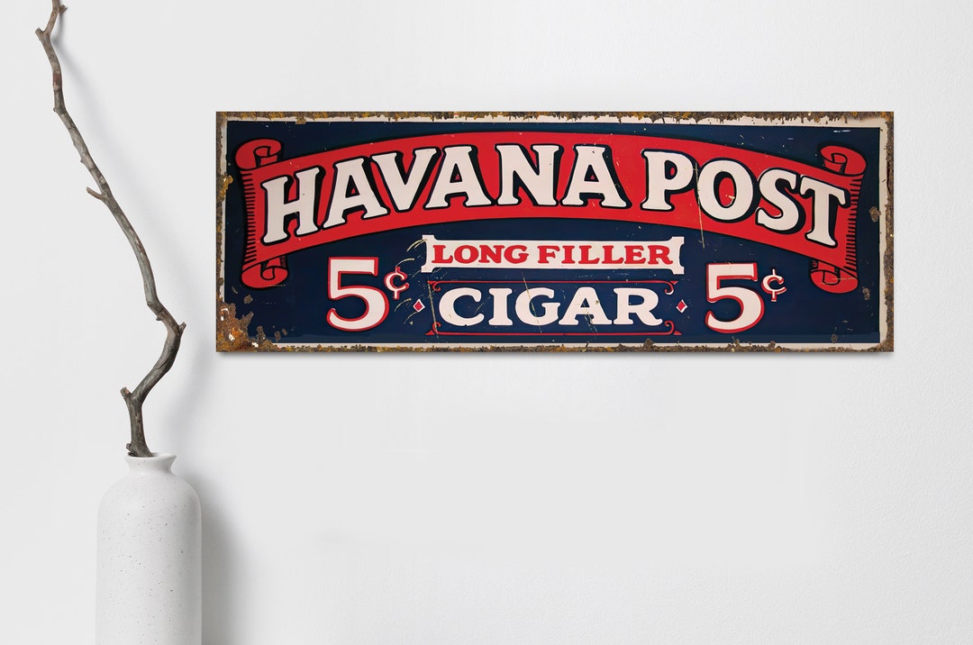Vintage Style Havana Cigar Advertising Sign - Etsy