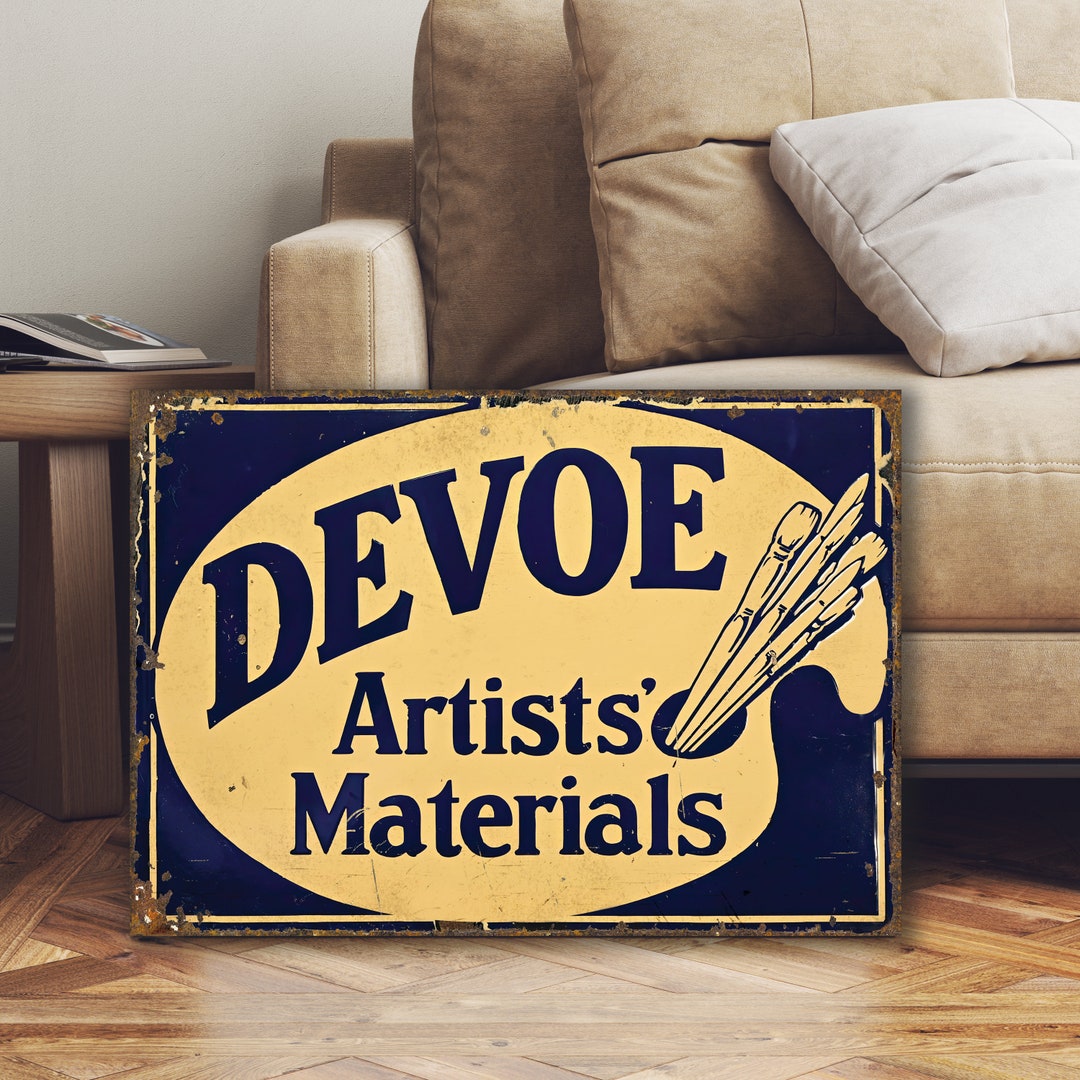 Vintage Style Devoe Artist Painter Advertising Sign - Etsy