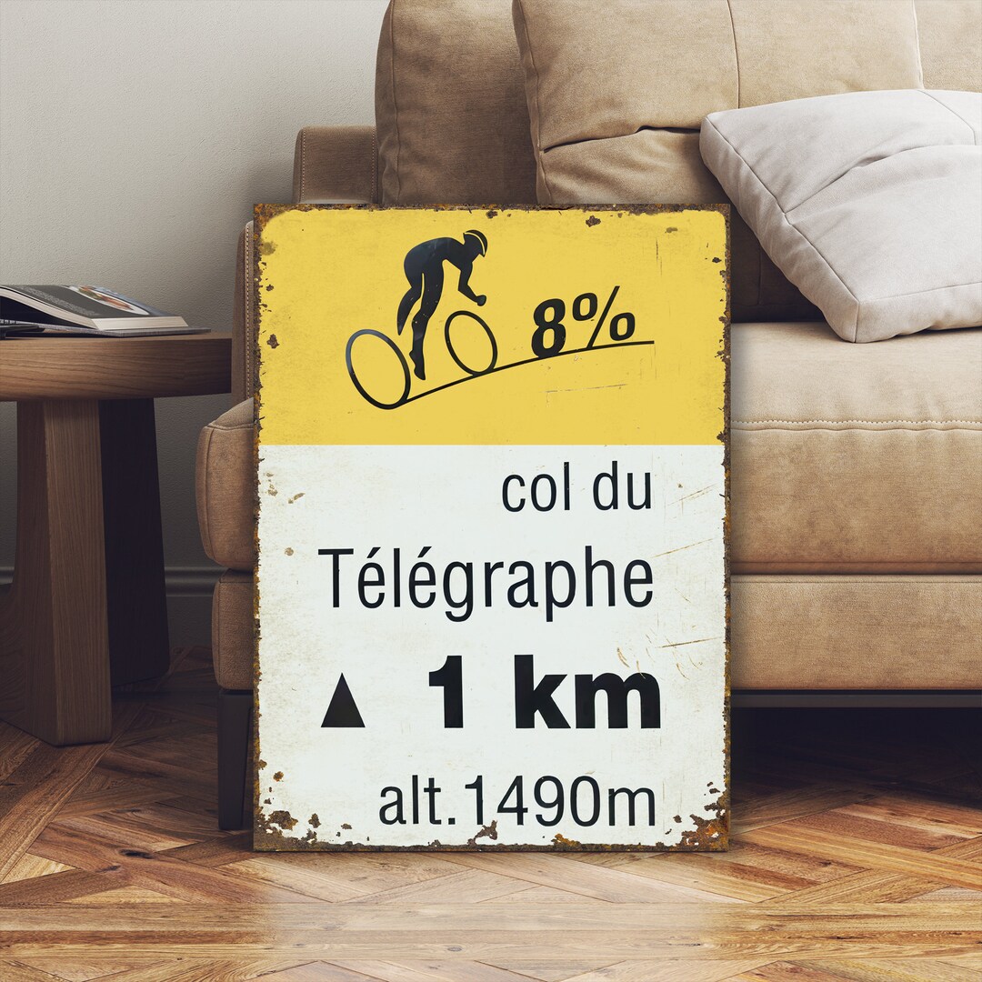 Col Du Telegraph Tour De France Cycling Sign - Gift for Cyclist - Etsy
