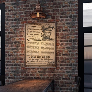 British Coal Mining Poster NCB Sign - Etsy